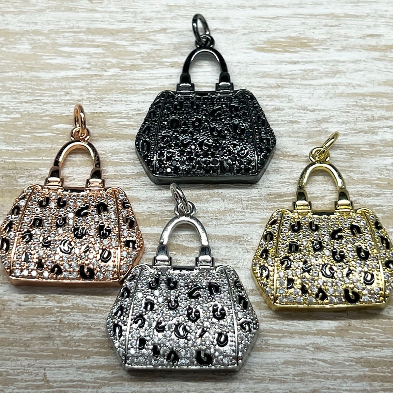 Black Leopard Purse Charm - Etsy