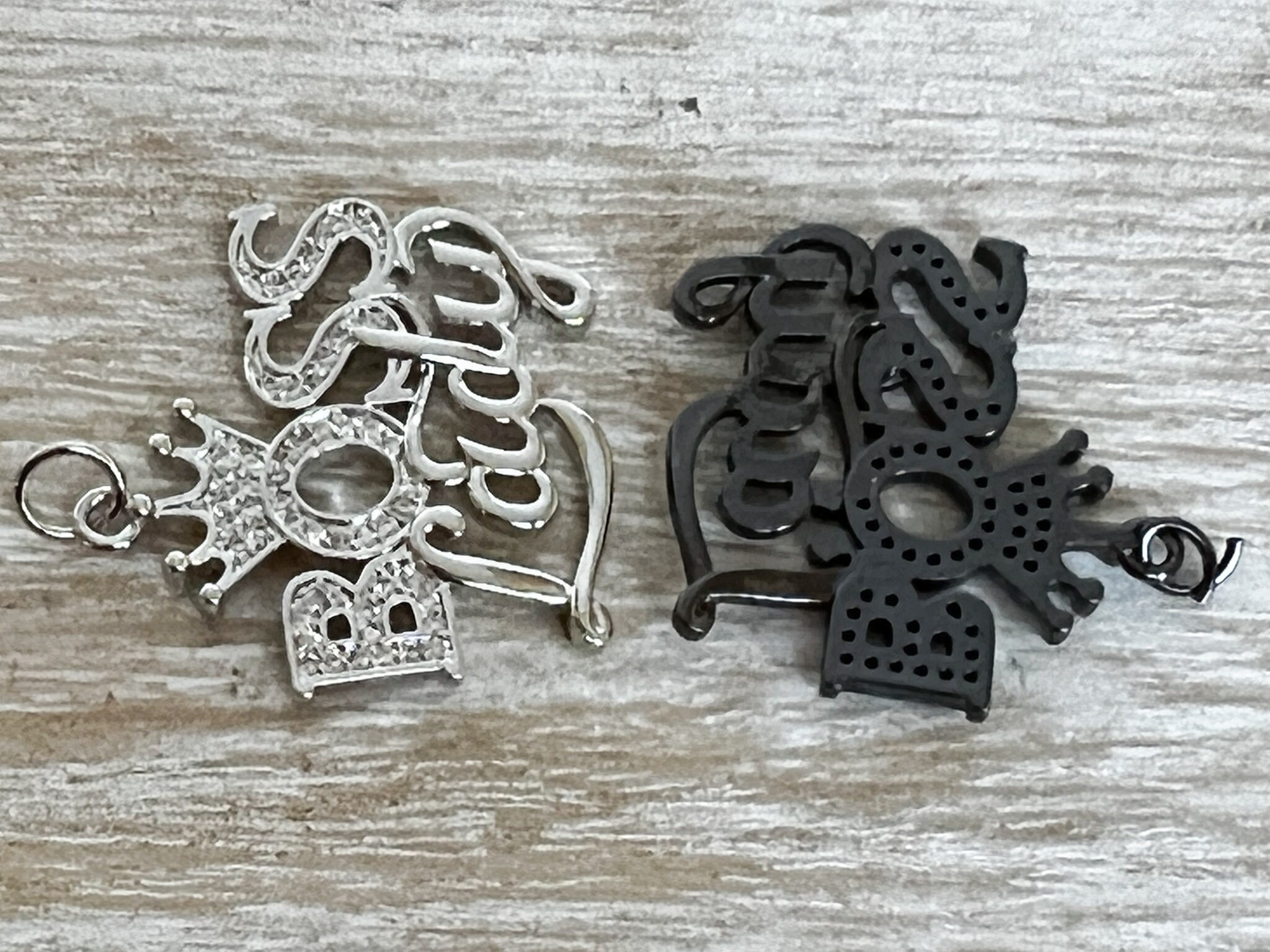 1 CZ Pave Boss Lady Charm Queen Charm Bracelet Charm - Etsy