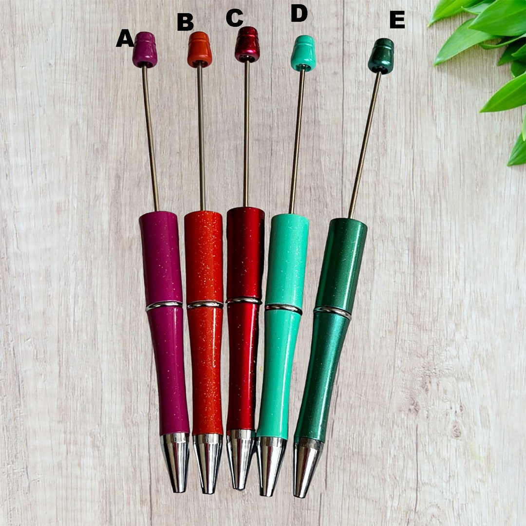 Beadable Pens Plastic Shimmer Beadable Pens DIY Beadable - Etsy