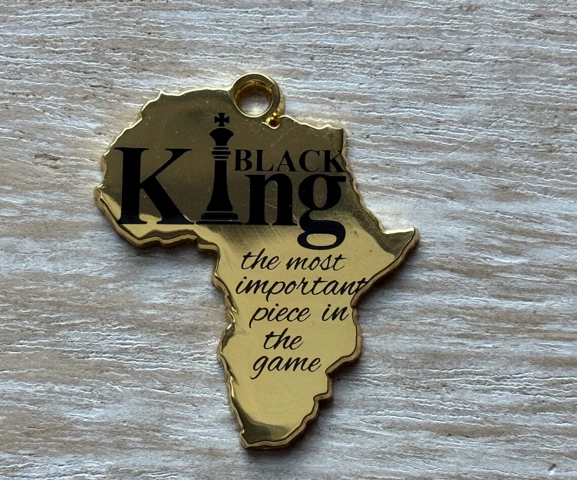 1 Black King Charm, Black King Word Charm, 37mmx32.9mm - Etsy