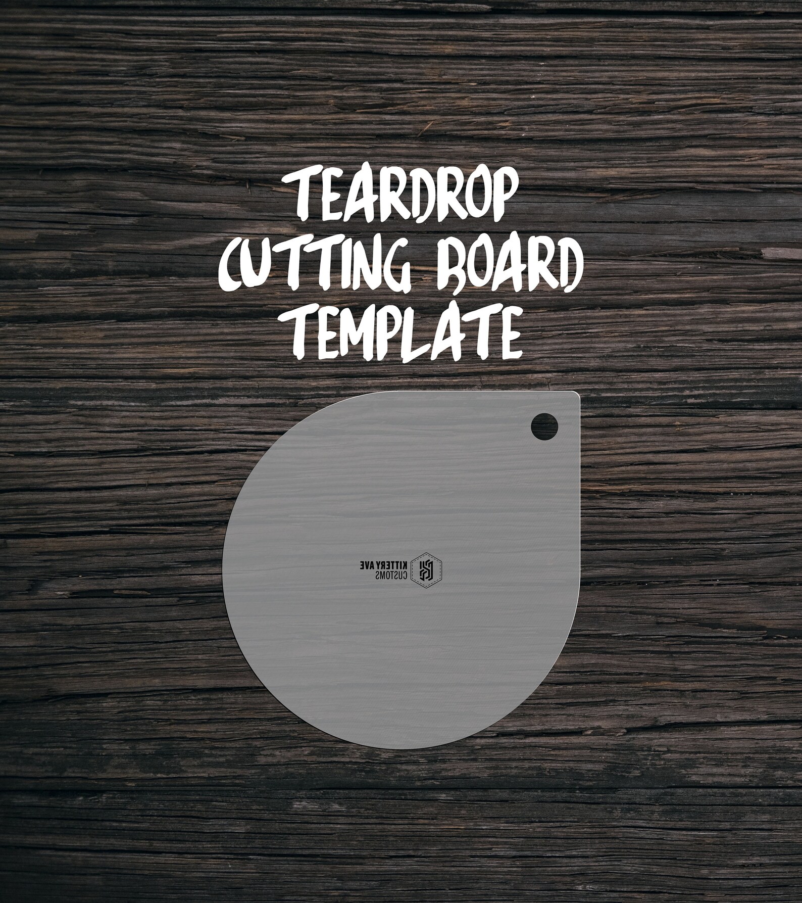 Teardrop Acrylic Cutting Board Template Router Template Etsy