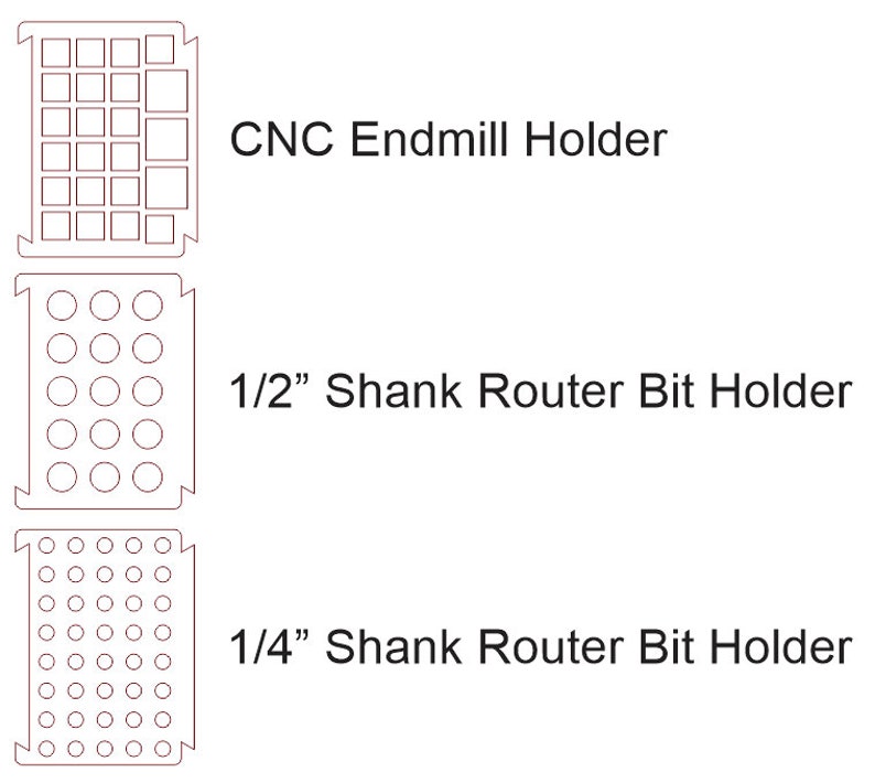 Modular Router Bit Holder: CNC & 3D Printer Files (digital Download) - Etsy