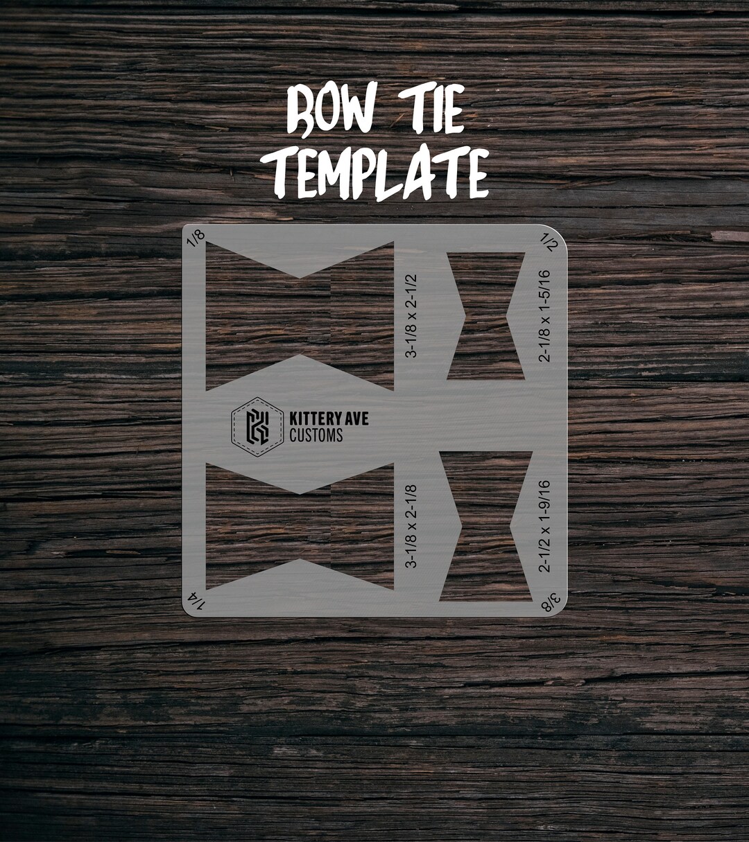 Clear Acrylic Dutchman Key & Corner Radius Template | Bow Tie | H-beam ...
