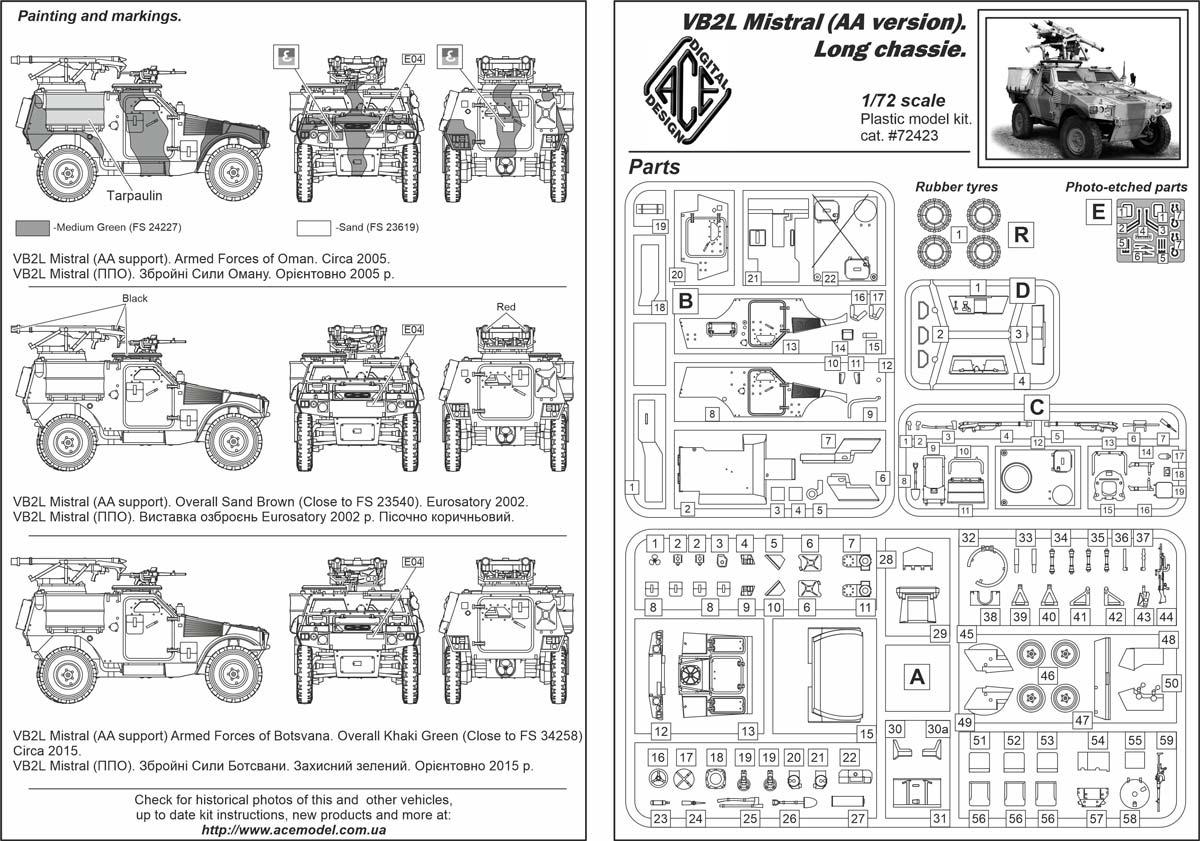 ACE 72423 VB2L Mistral AA Version 1/72 Plastic Model Kit - Etsy