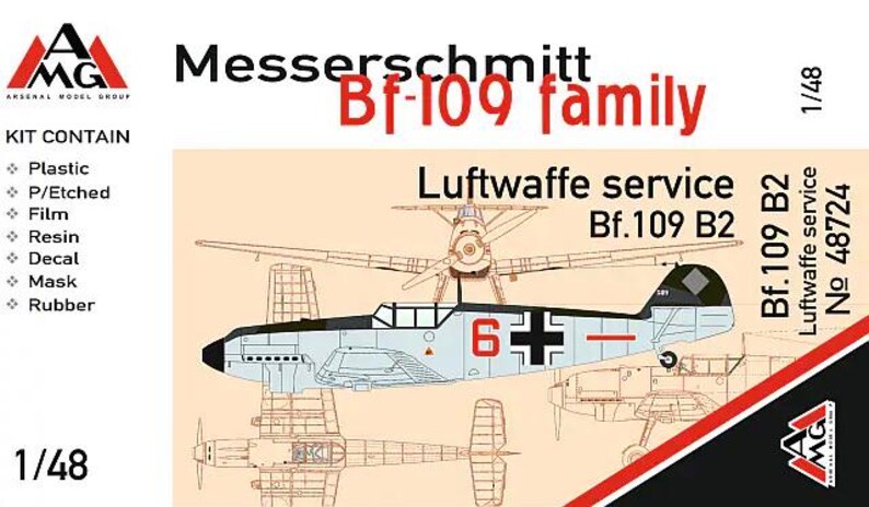 AMG Messerschmitt Bf.109 Serie Plastic Model Kits 1/48 Scale - Etsy ...