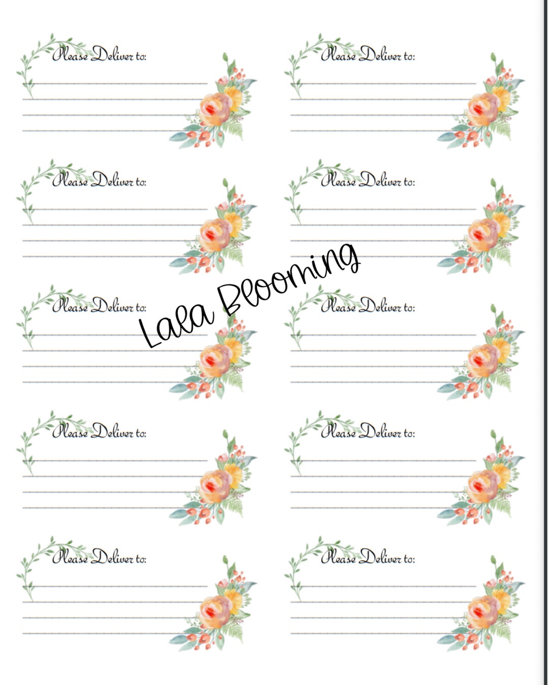 Flower PDT Labels - Etsy