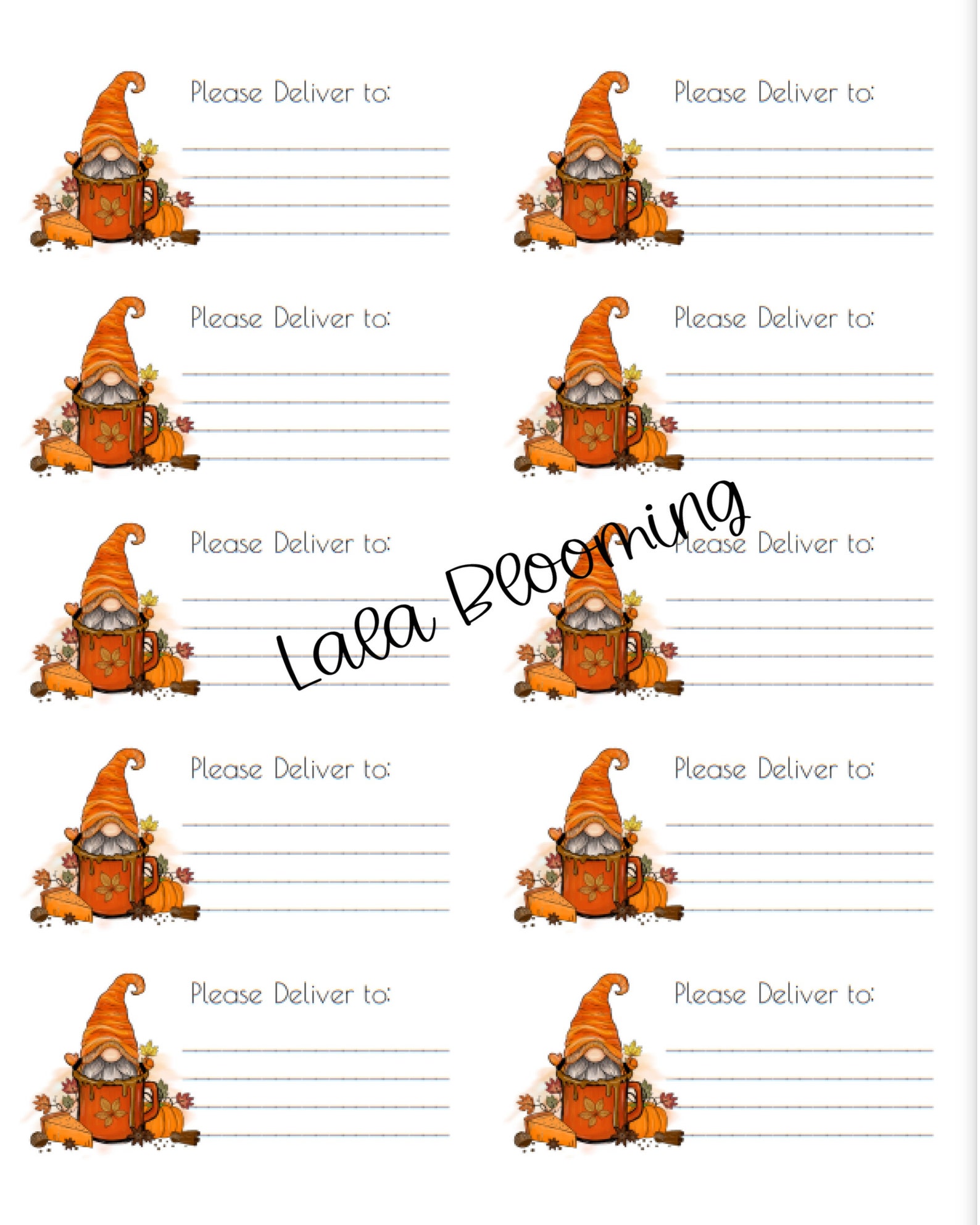 Autumn PDT Labels - Etsy