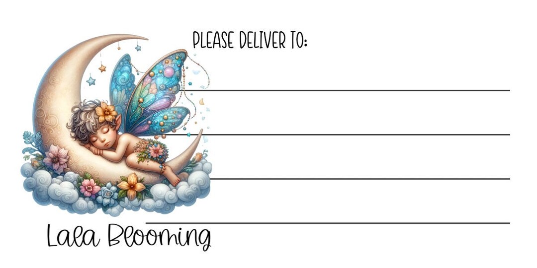 Fairy PDT Labels: Please Deliver to (set of 10) - Etsy