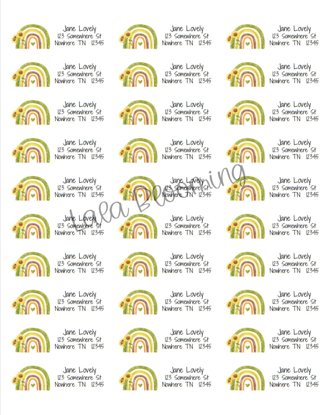 Summer Rainbow Personalized Return Address Labels (set of 30) - Etsy