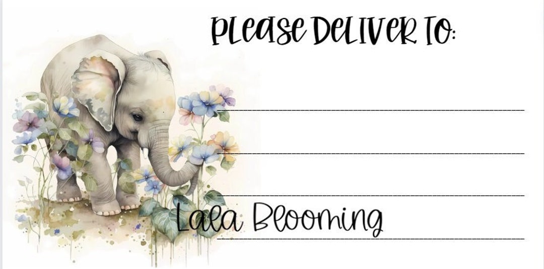 Watercolor Animal PDT Labels: Please Deliver to (set of 10) - Etsy