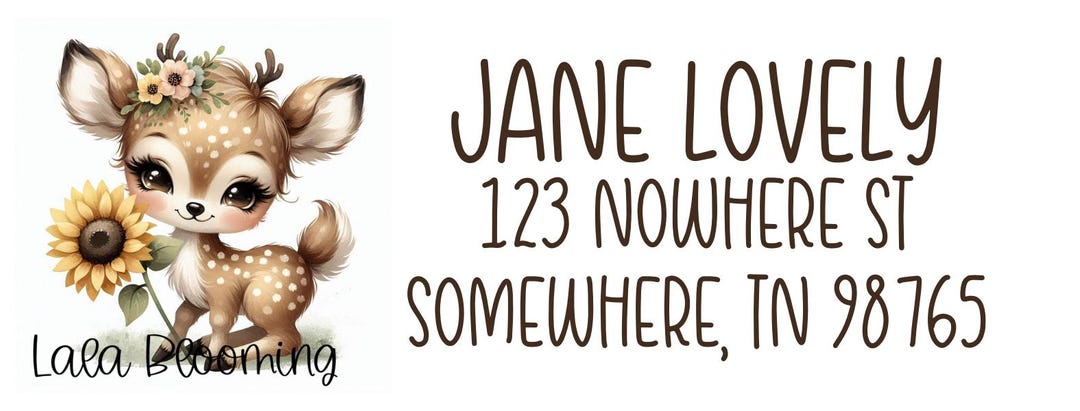 Cute Deer Personalized Return Address Labels (set of 30) - Etsy