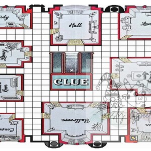 Mega/large Clue Board Printable 30x30 In With Printable Cards and ...
