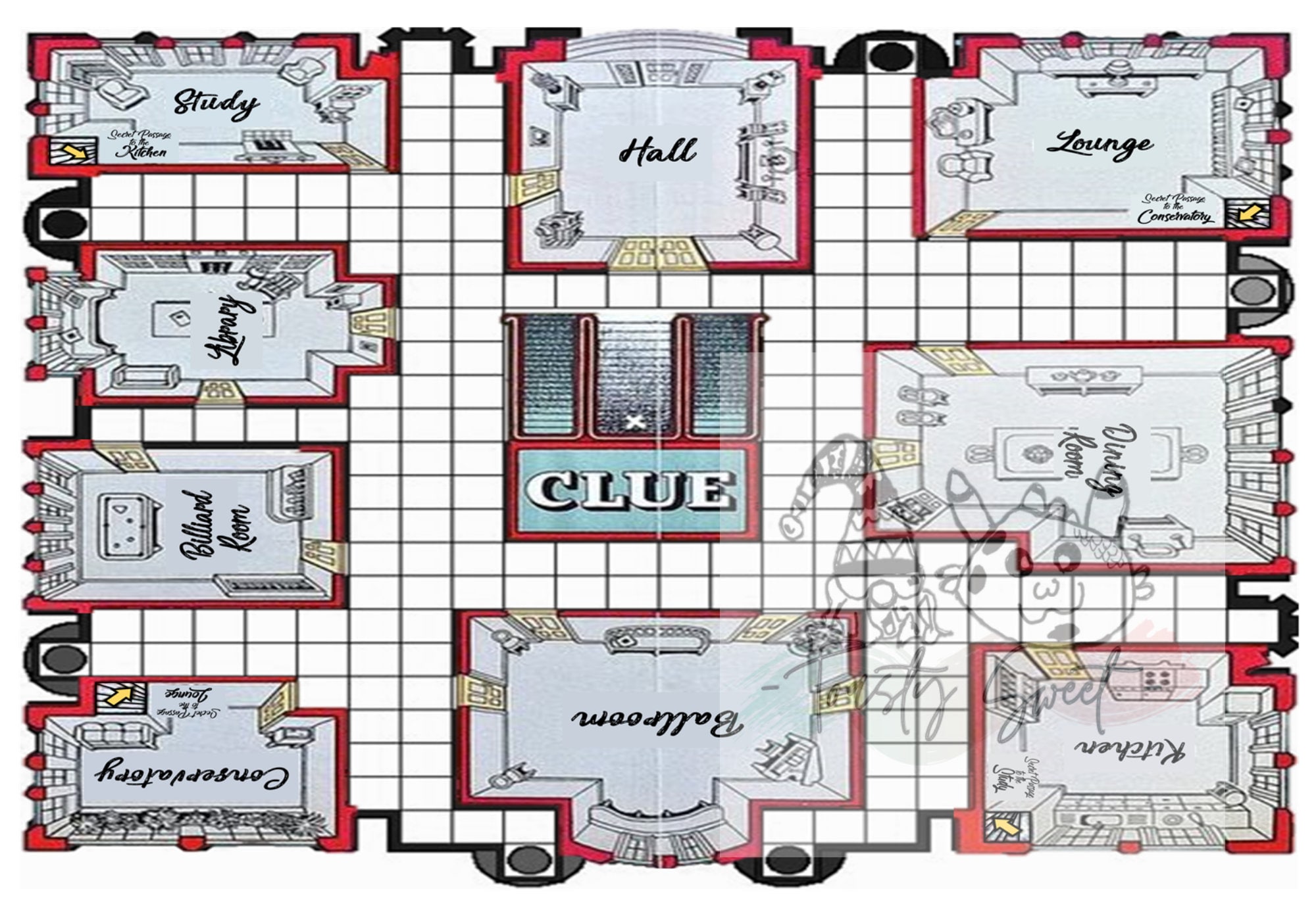 Clue Game Board