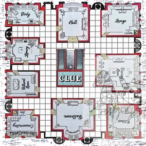 Mega/large Clue Board Printable 30x30 In With Printable Cards and ...