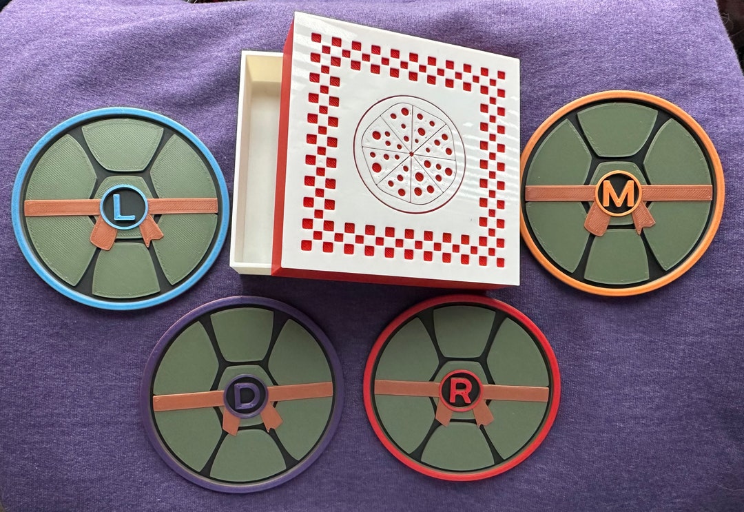 Teenage Mutant Ninja Turtles Inspired Coaster Set - Etsy