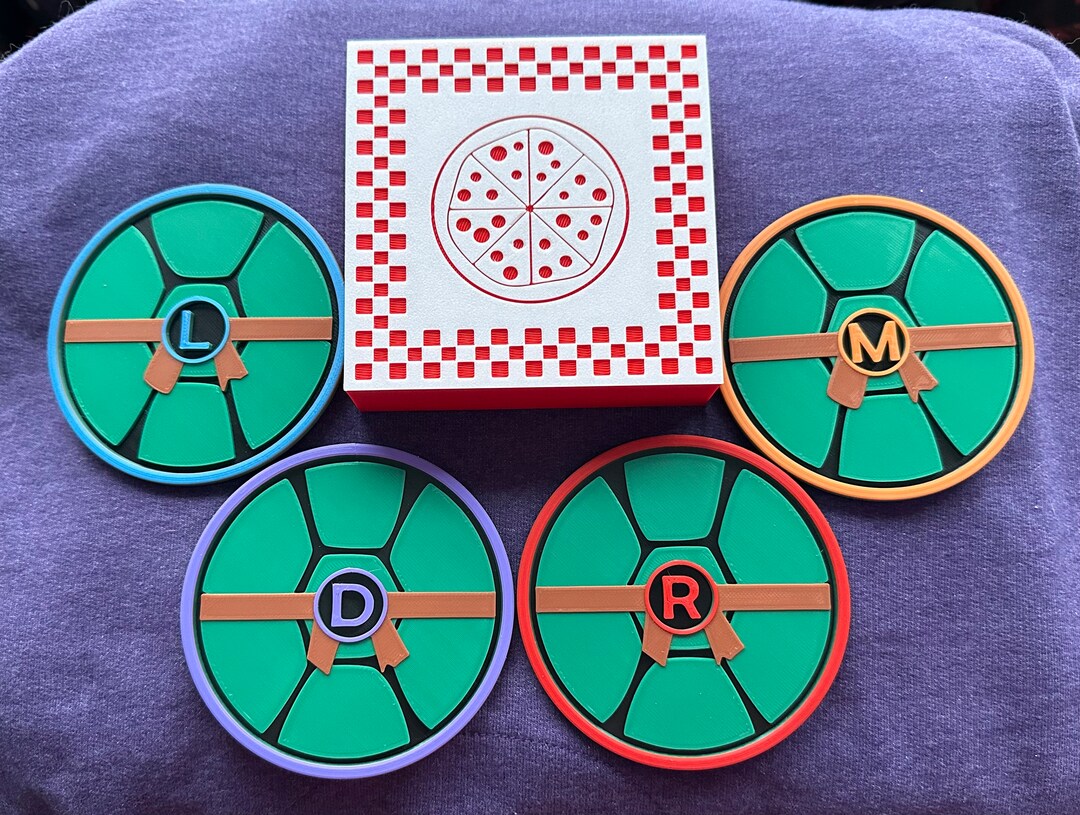 Teenage Mutant Ninja Turtles Inspired Coaster Set With Deluxe Option - Etsy