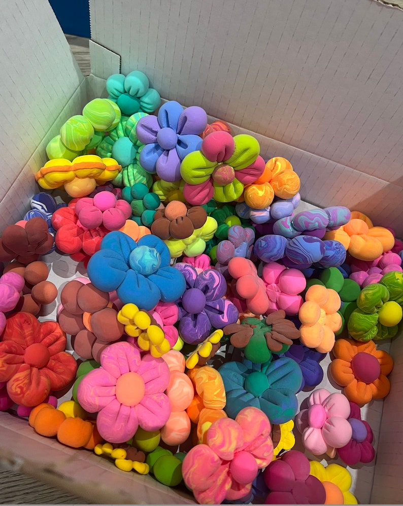 Handmade Foam Clay Flowers for Decoration box of 100 Flowers - Etsy
