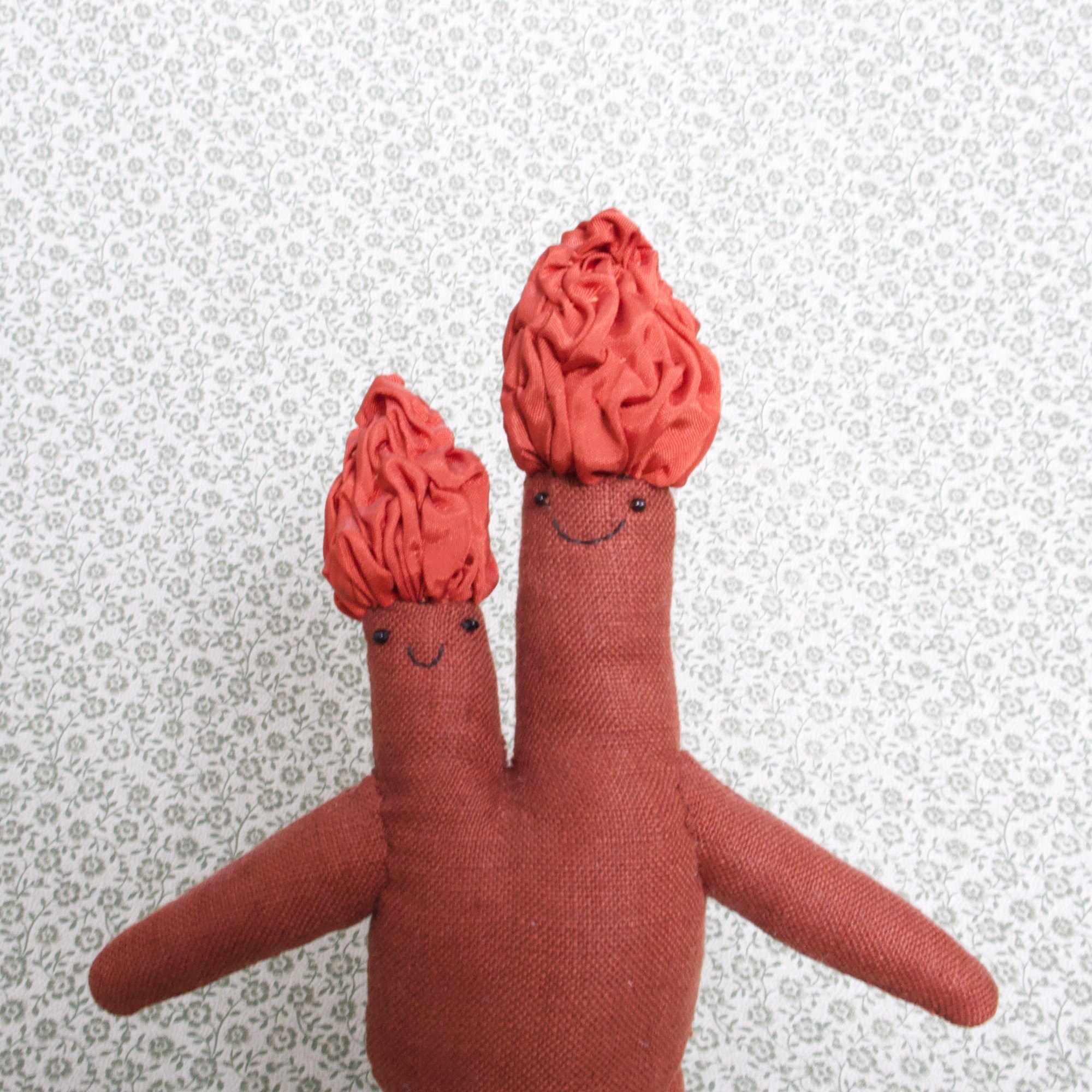 Copper Morel Twins Plush Figure - Etsy