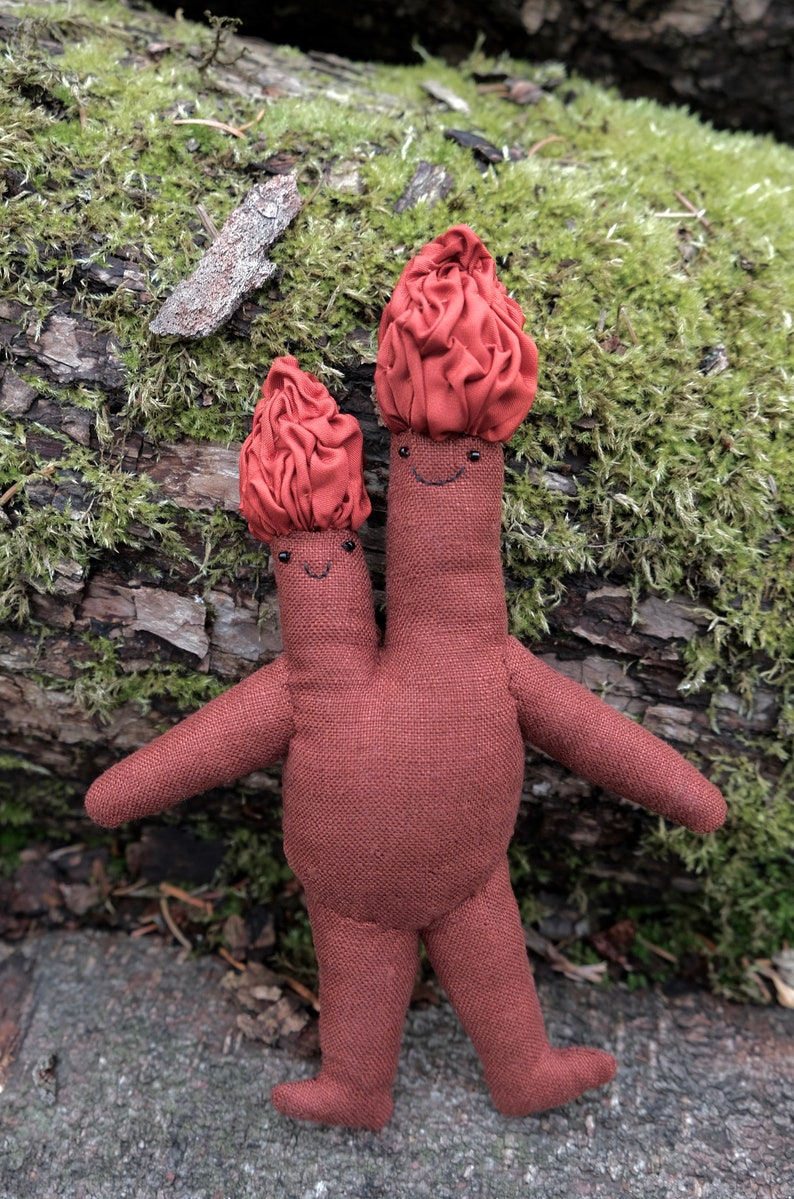 Copper Morel Twins Plush Figure - Etsy