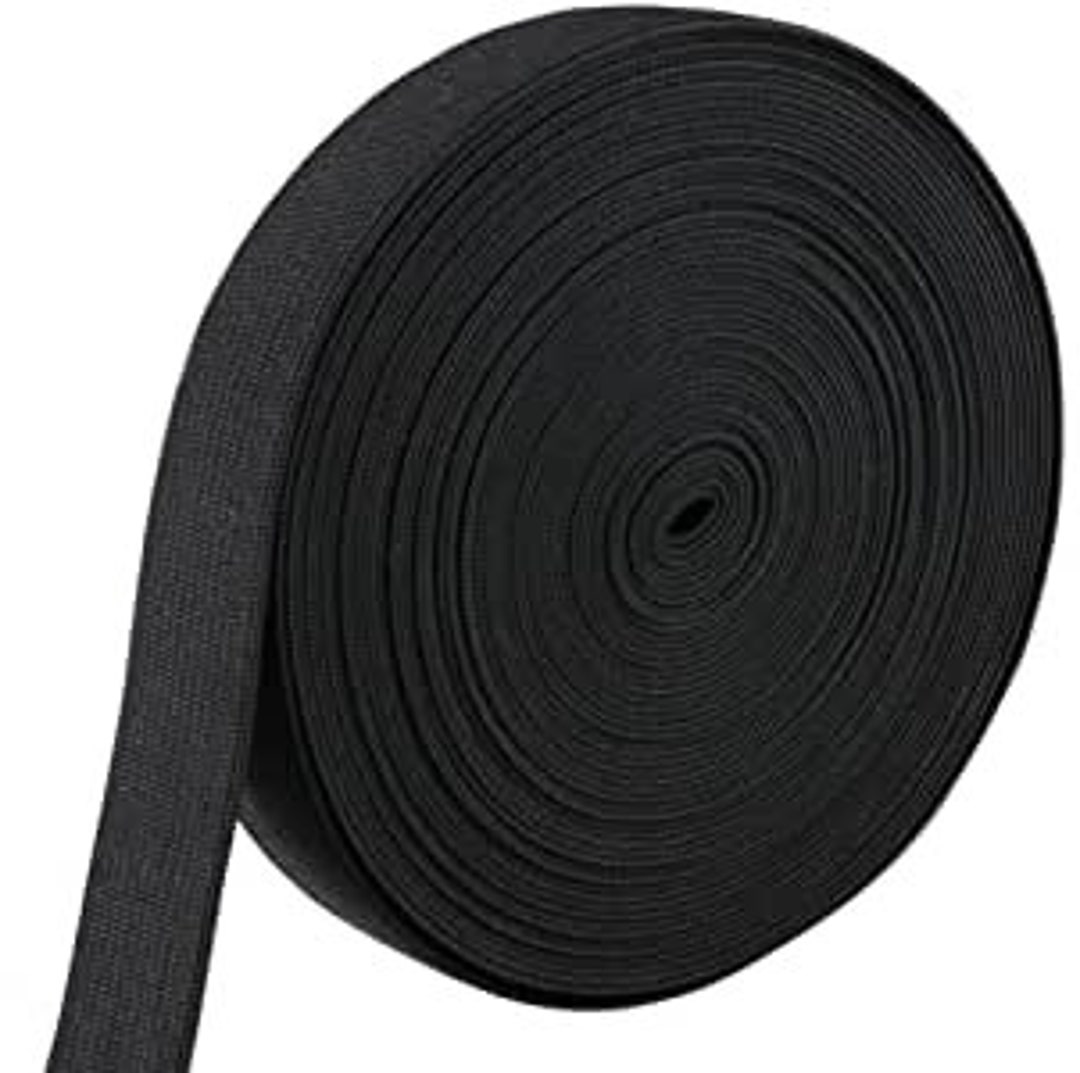 Wide Elastic Black and White Flat Braided Cord Quality Soft Sewing ...