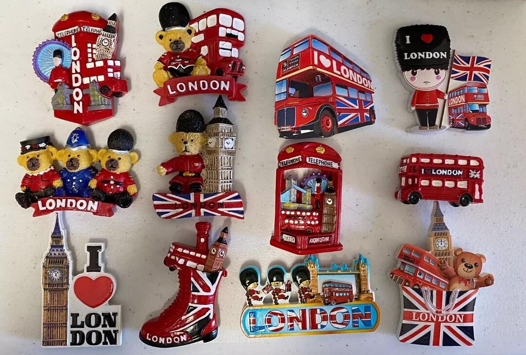 3D Ceramic London British England ICONS Souvenir Fridge Magnets ...