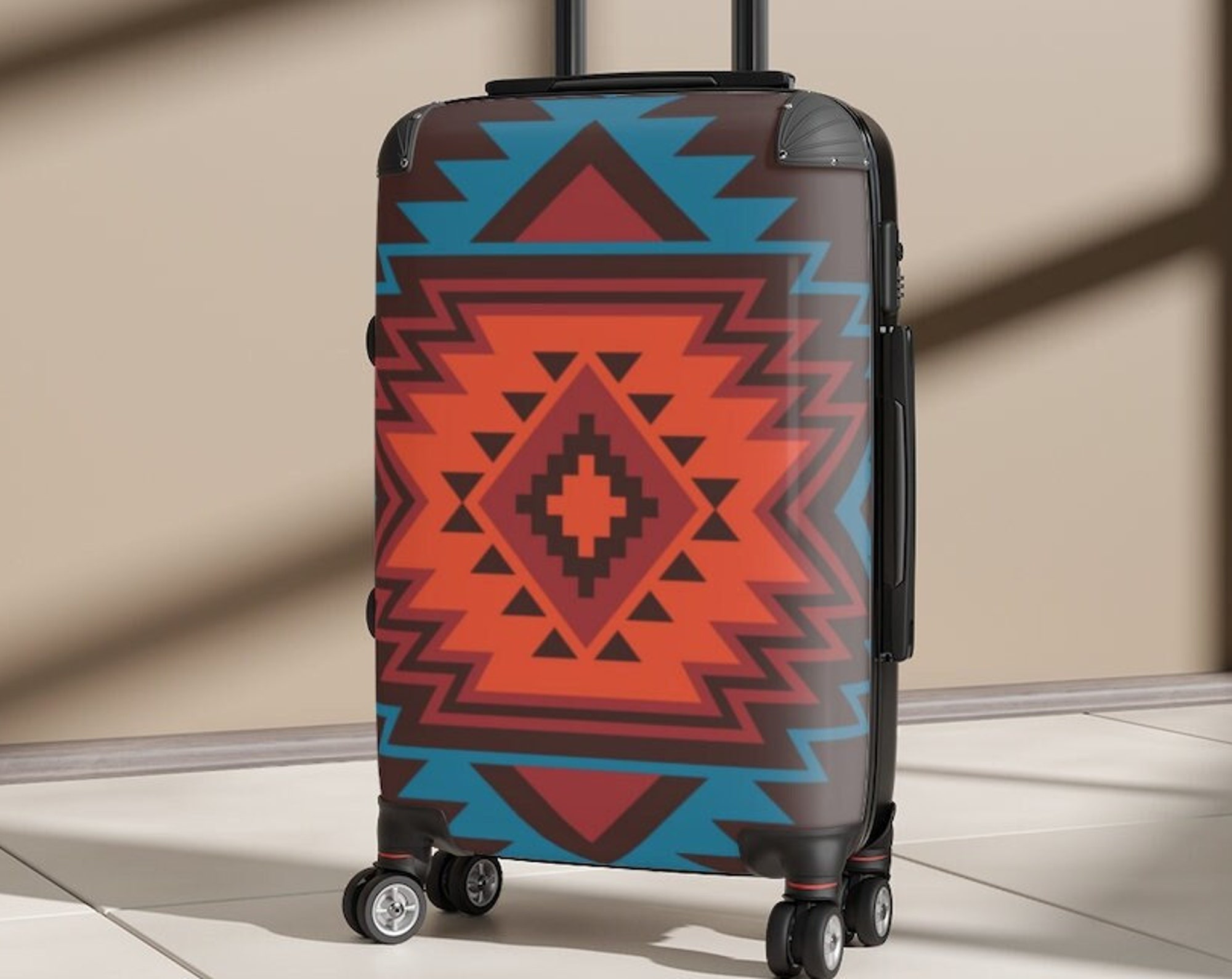 Native American Southwestern Design Cabin Suitcase