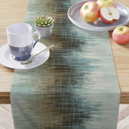 Table Runner in Neutral Ombre Watercolor Pattern Dining Decor - Etsy