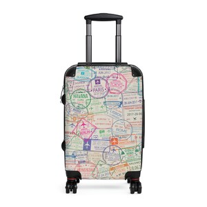 Passport Suitcase Custom Passport Stamp Luggage Gift for Traveler ...