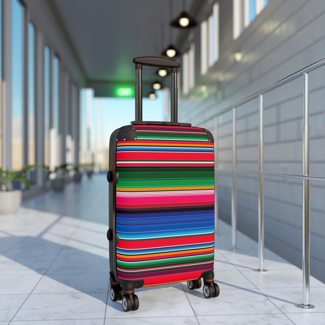Serape Blanket Suitcase, Mexican Serape Luggage, Southwest Blanket ...