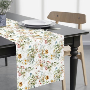 Spring Table Runner, Jardin De Printemps Runner, Floral Table Runner ...