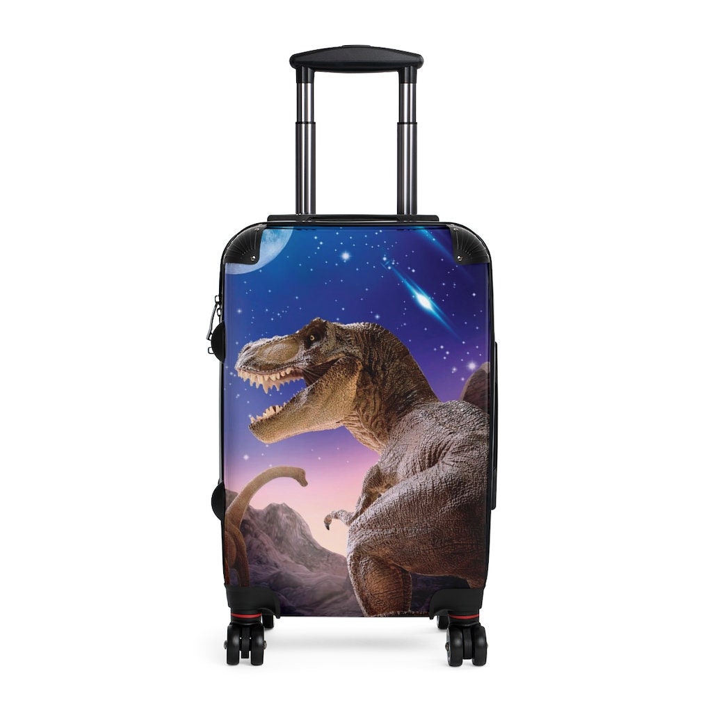 Kid's Suitcase T-Rex Dinosaur Carry On Roller Bag Tyrannosaurus Rex ...