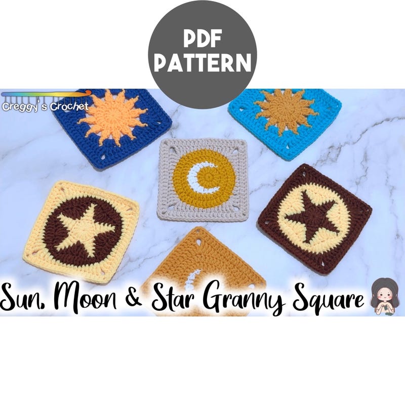 Sun and Moon Granny Square - Etsy
