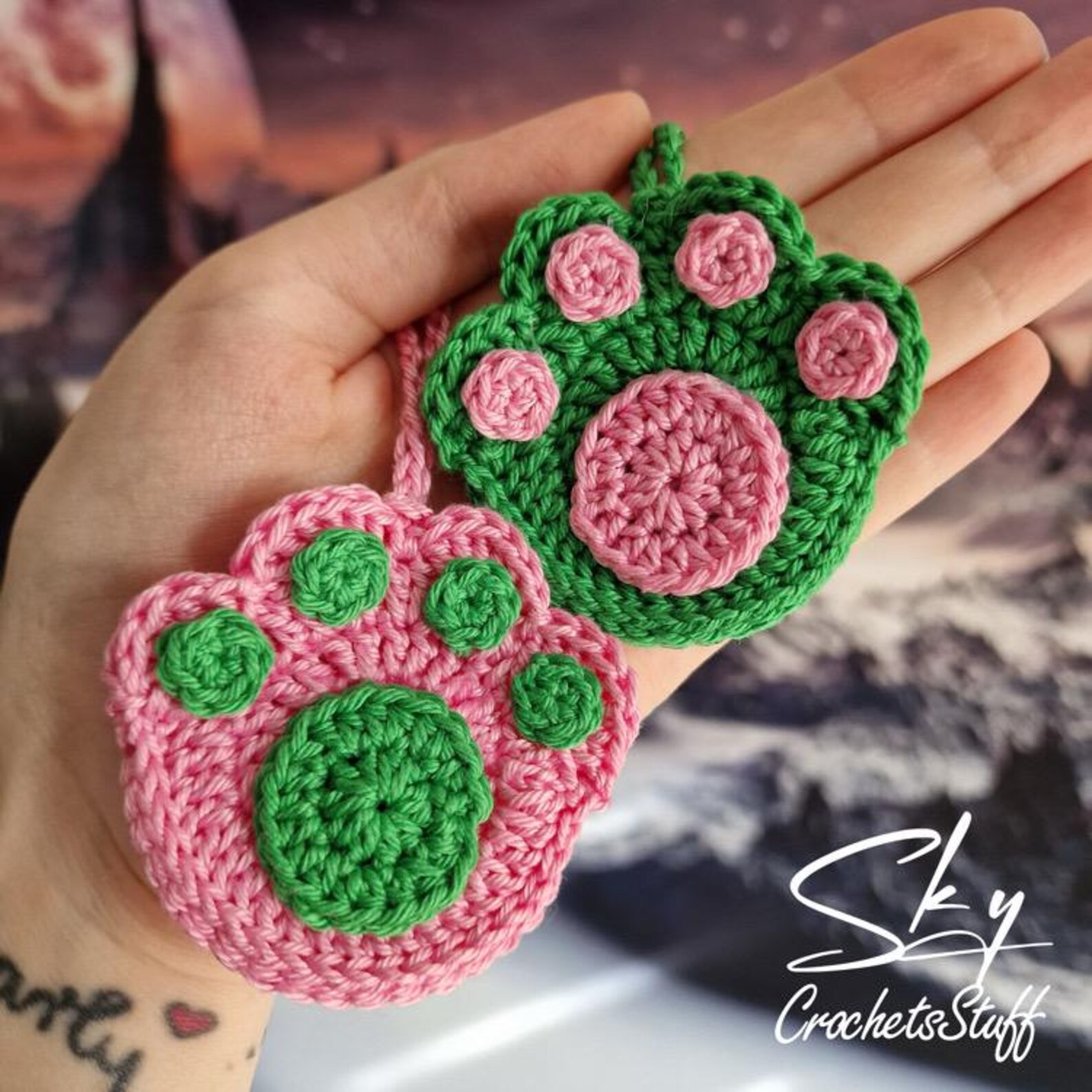 Crochet Cat Paw Small Pouch | PDF Pattern - Etsy