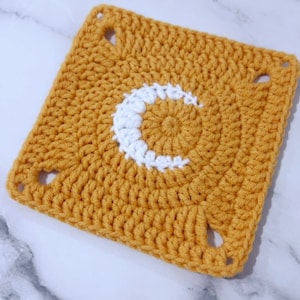 Crochet Moon Granny Square | PDF Pattern - Etsy
