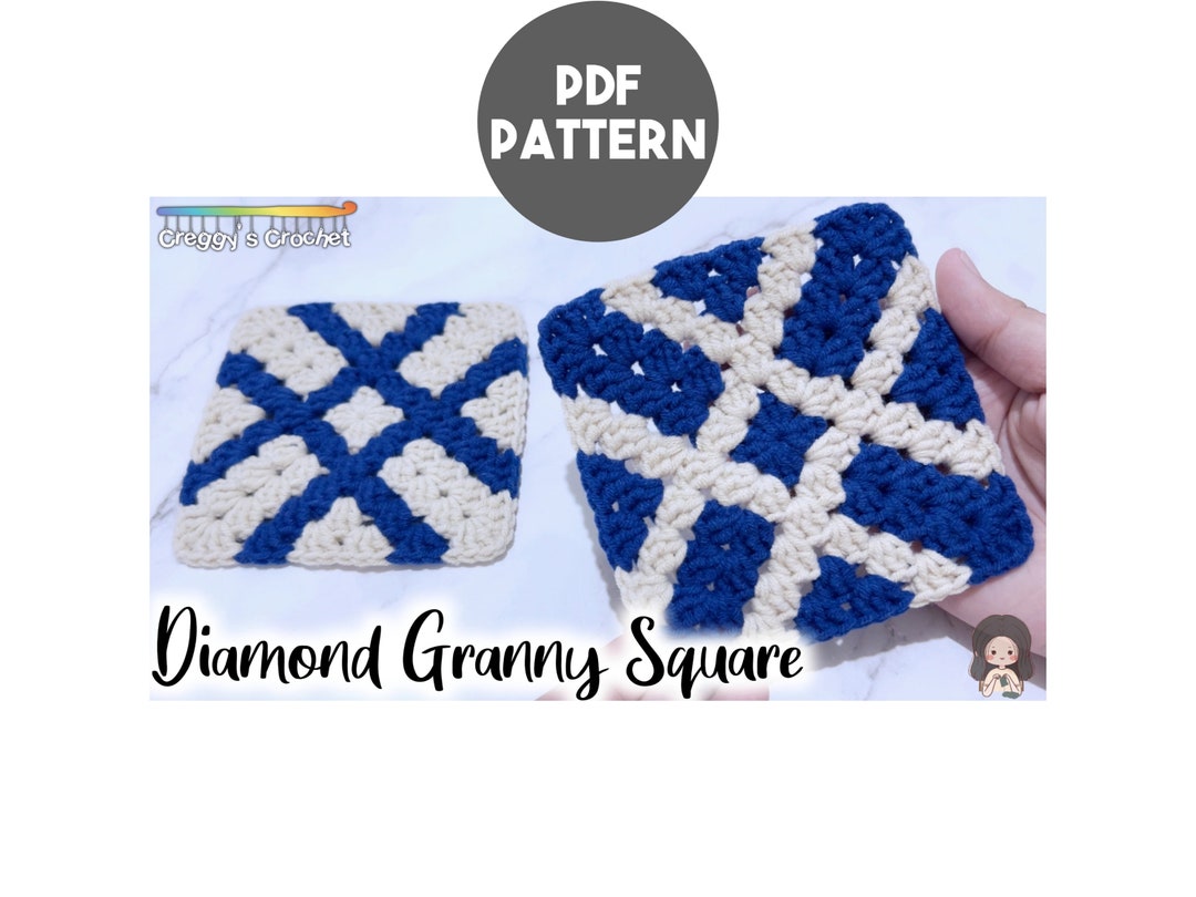 Crochet Diamond Granny Square 2 | PDF Pattern - Etsy
