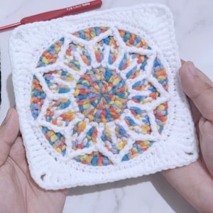 Crochet Stained Glass Granny Square PDF Pattern - Etsy