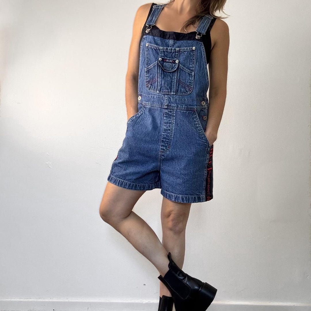 90’s Vintage ~ Women’s Overalls ~ Size S/M ~ Denim Shortalls Overalls ...