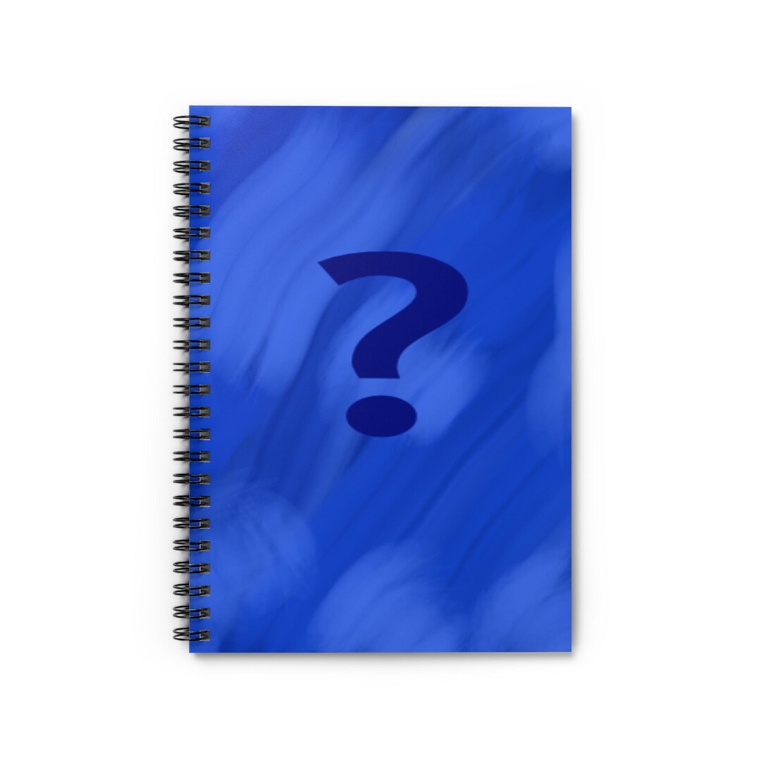 Artistic Blue Question Mark Spiral Notebook - Ruled Line | Perfect for ...