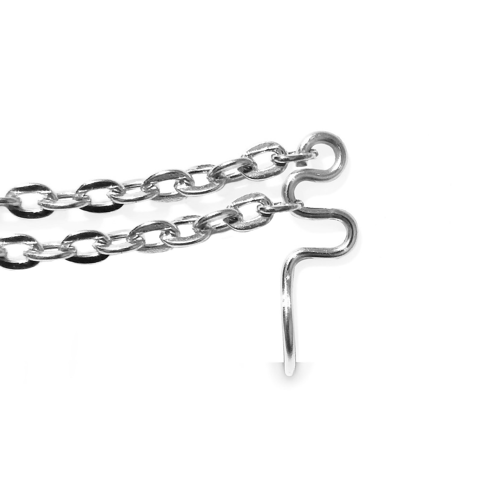 Silver Nose Chain for Double Fake Nose Piercing With Two - Etsy