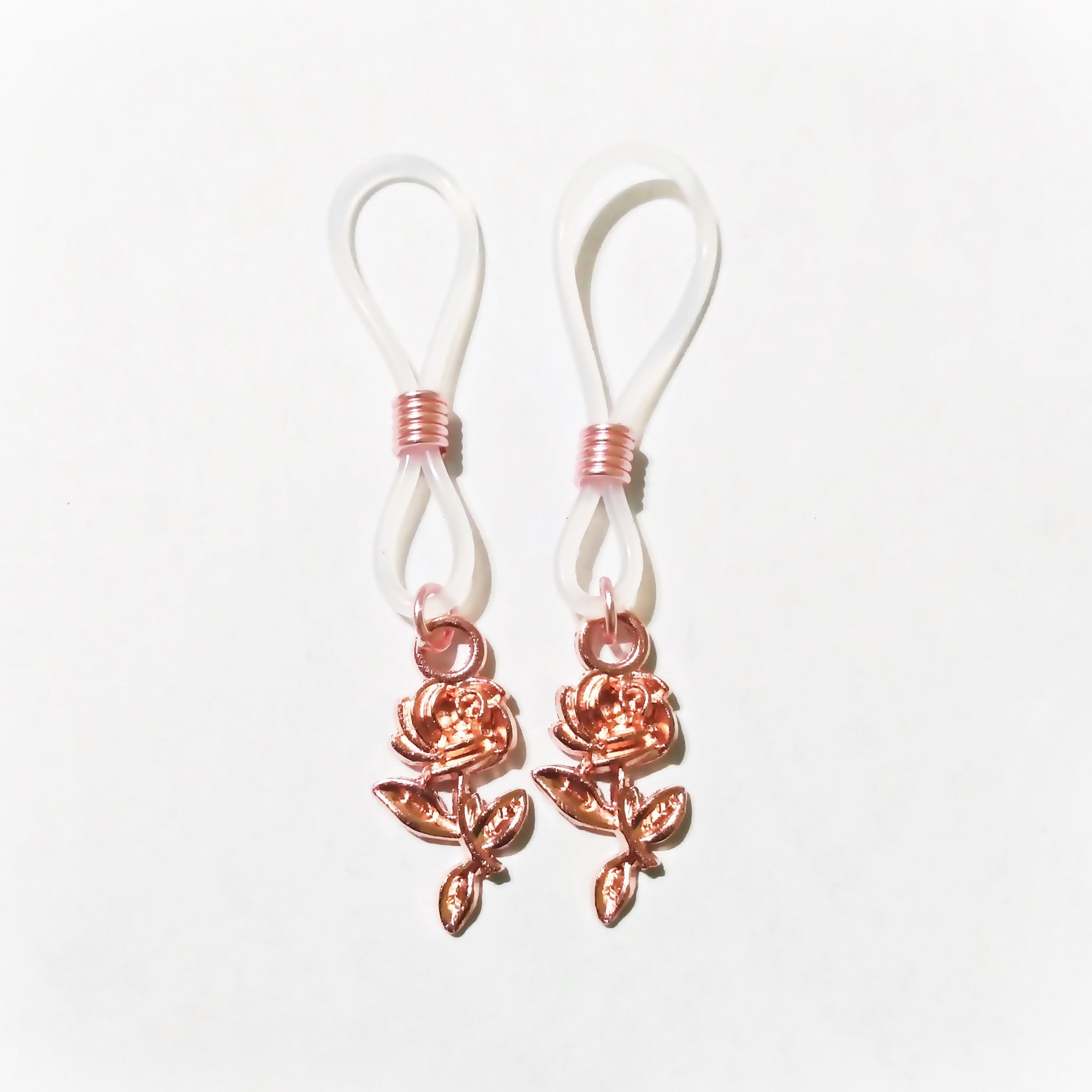 Gold Rose Non Piercing Nipple Noose With Rose Flower Fake - Etsy