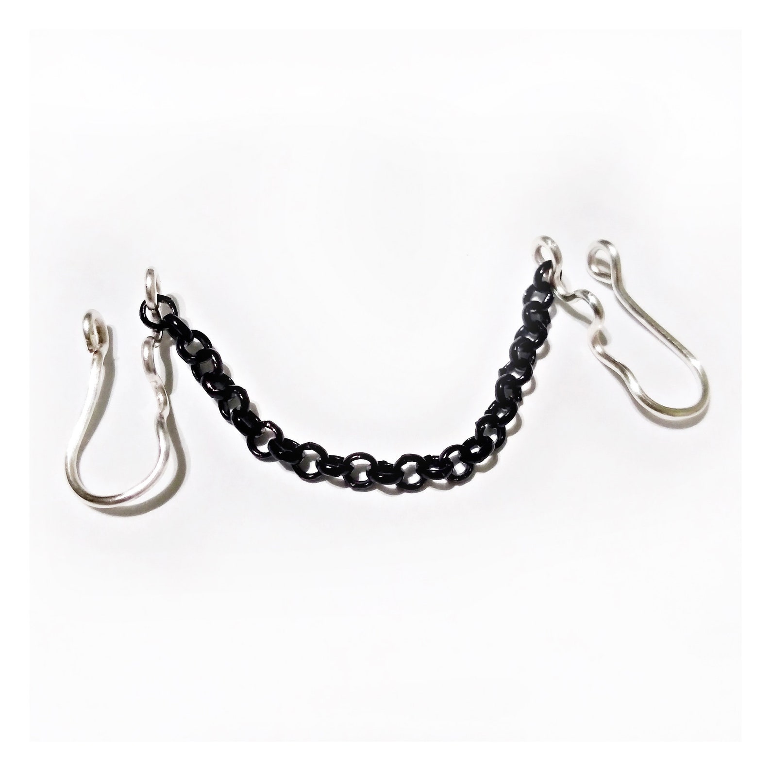 Black Nose Chain for Double Fake Nose Piercing Nostril - Etsy