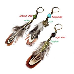 Native American Indian Feather Earring for Men, Single Pirate Style Man ...