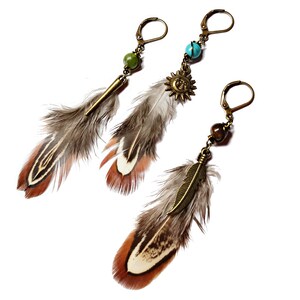 Native American Indian Feather Earring for Men, Single Pirate Style Man ...