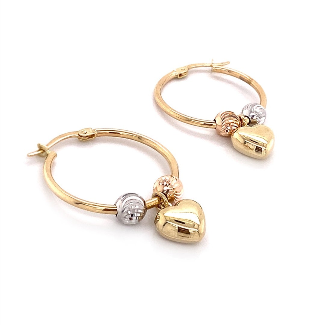 Curved Heart Two Balls Ring Pandora Gold Mug 3 Colors 14K - Etsy