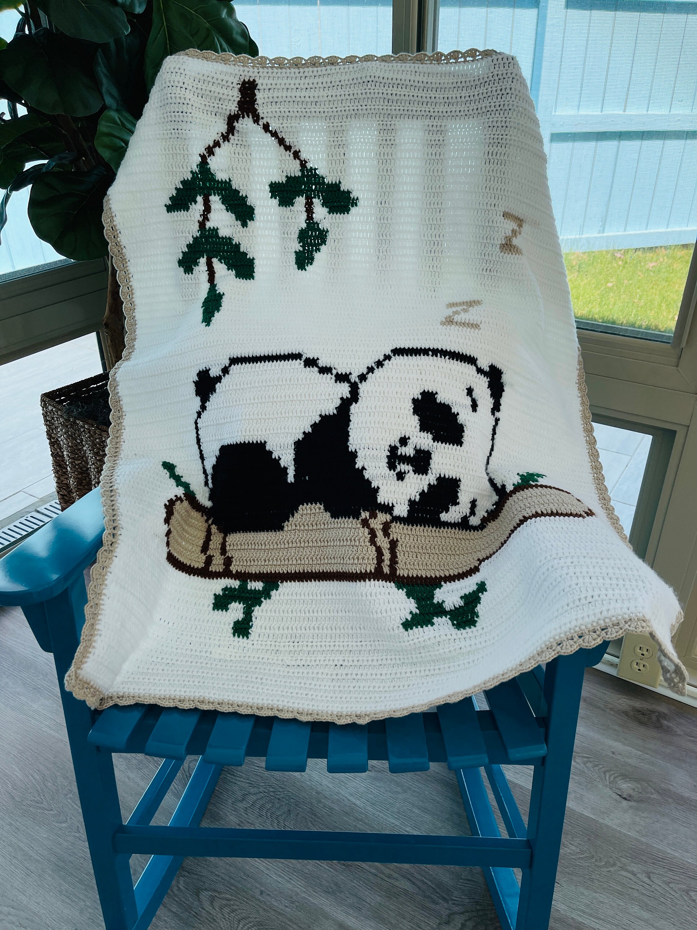 Sleepy Panda Crochet Blanket Pattern Adorable Handmade Baby Gift/in ...