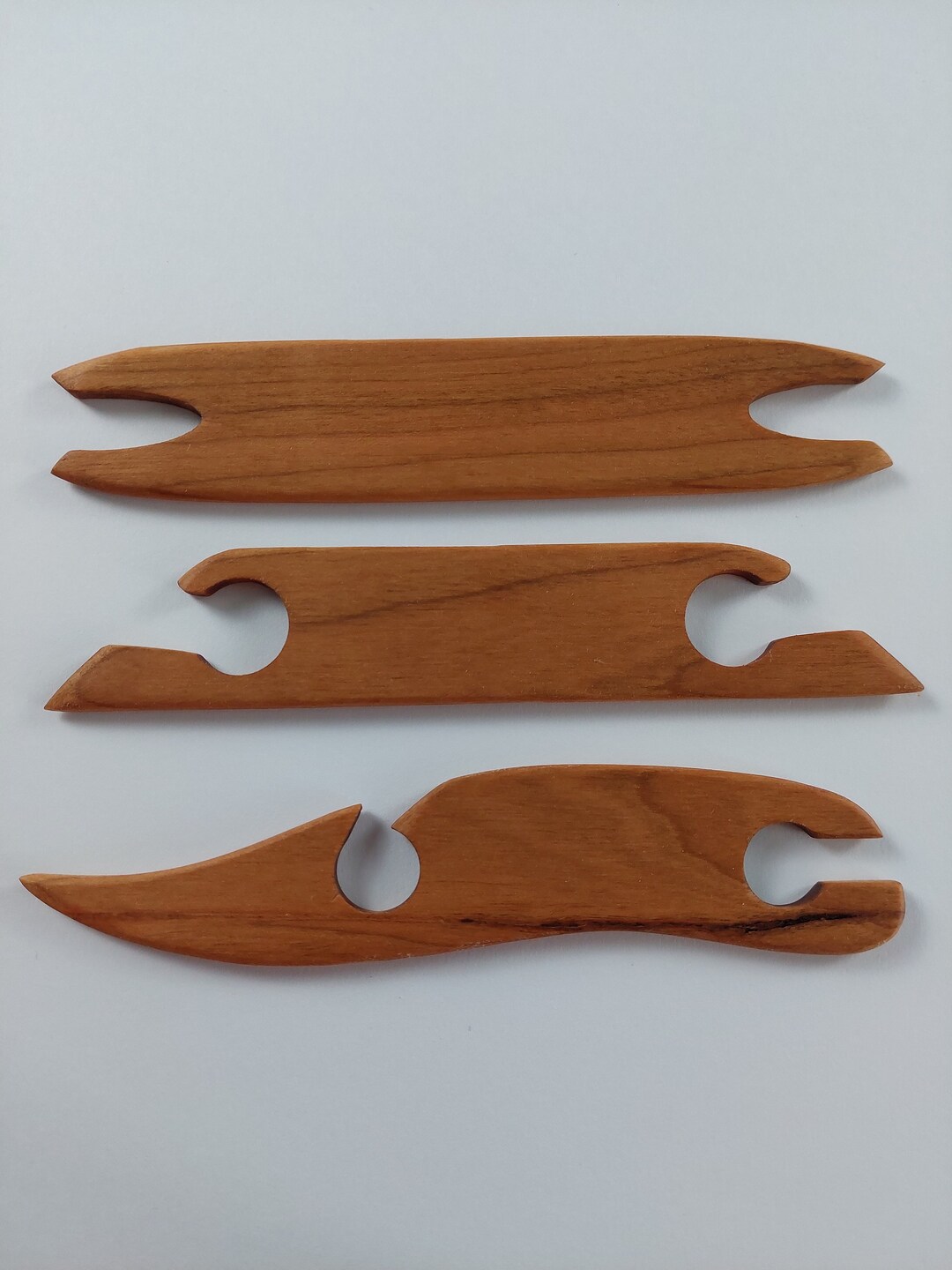 Shuttle for Tablet Weaving Made of Cherry Wood in Three Variations, 4 ...