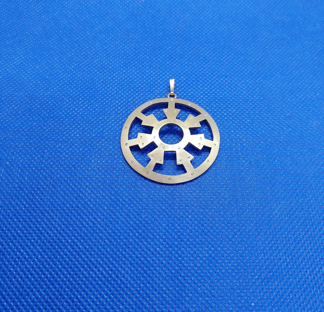 Bronze Pendant Decorative Disc Middle Ages Defense Magic Red Gold - Etsy