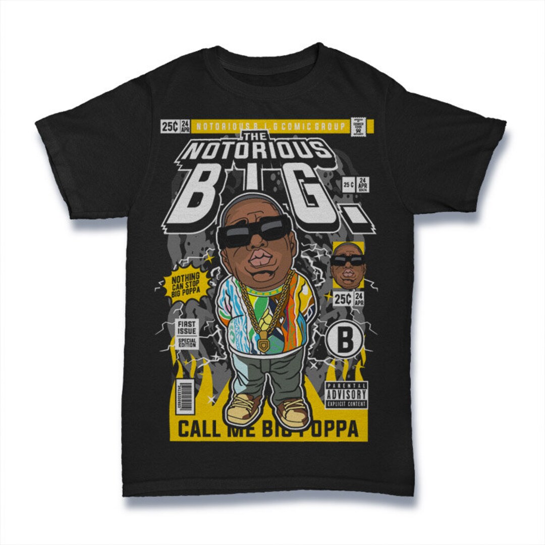 Notorious BIG Biggy Smalls T-shirt BIG POPPA Animated - Etsy