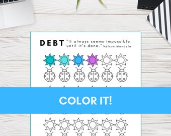 Debt Coloring Chart | Etsy