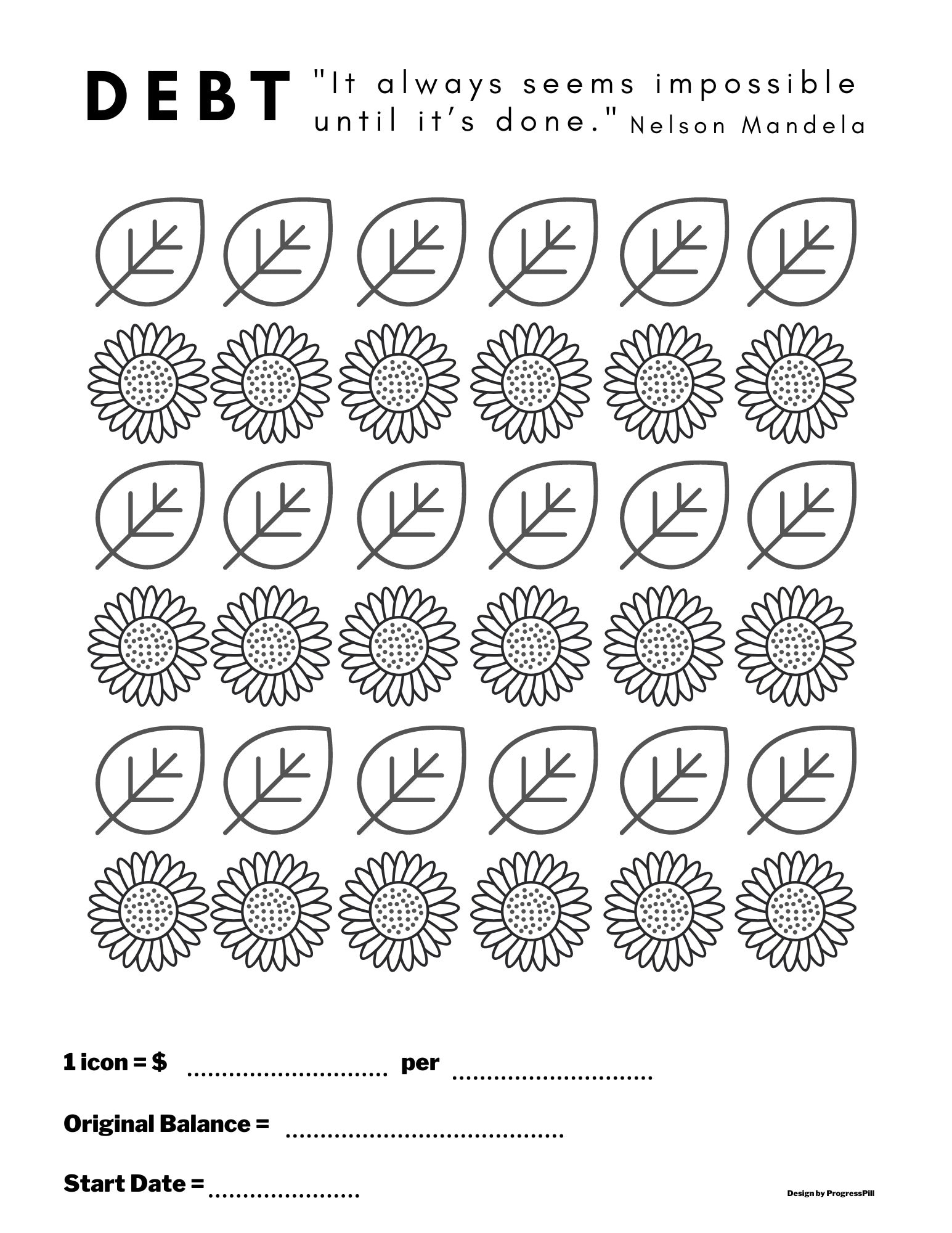 Debt Payoff Free Printable Coloring Sheet Coloring Pages